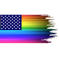 Rainbow US Flag - Support Campaign | Twibbon